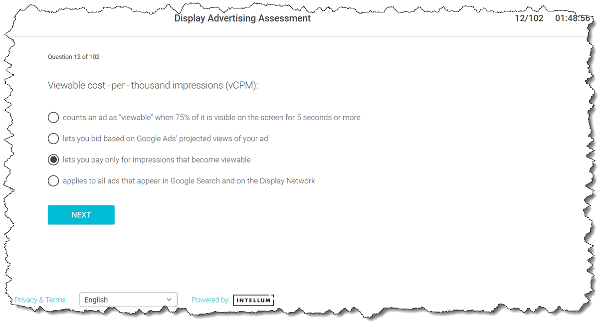 Viewable cost-per-thousand impressions (vCPM): - Latest Question ...